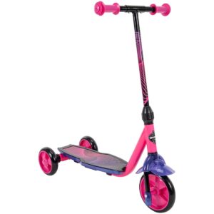 huffy neowave electro-light 3-wheel preschool scooter – pink and purple