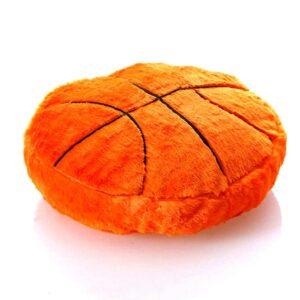 xiyuan 18" basketball plush sports pillow soft stuffed sports balls toy fluffy durable football throw pillow toys sofa room decor throw pillows cushion child sports toy gift (large/orange)