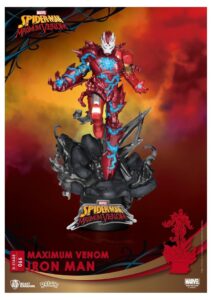 beast kingdom maximum venom: iron man ds-066 d-stage statue, multicolor