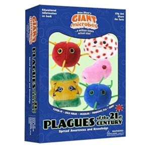 giantmicrobes plagues of the 21st century themed gift box, covid plush, covid plush toy, covid gag gifts, covid gifts, covid stuffed animal, plush keychain, history teacher gifts