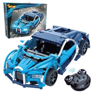 toti royal stem building toys for boys age 8-12- 419pcs stem remote control car building kit for kids & adult - model car kits to build for kids 9-12 great remote control toy gift for your kids (blue)