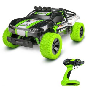 invinzer rc car 1:16 scale remote control car off road 18 km/h with two rechargeable batteries for 40+ min play fast rc monster vehicle truck crawler toy car gift for boys and girls