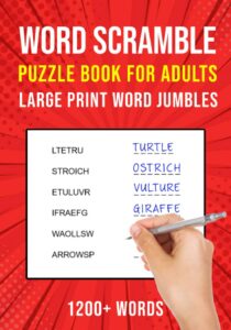 word scramble puzzle books for adults: large print word jumbles | 1200+ words