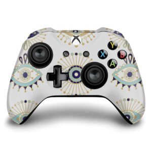 head case designs officially licensed cat coquillette blue gold art mix vinyl sticker gaming skin decal cover compatible with xbox one s/x controller