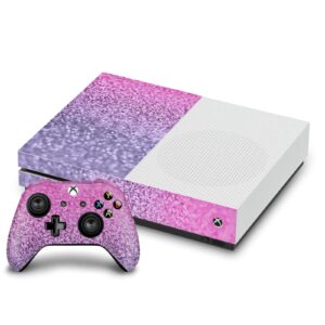 head case designs officially licensed monika strigel lavender pink art mix vinyl sticker gaming skin decal cover compatible with xbox one s console and controller bundle