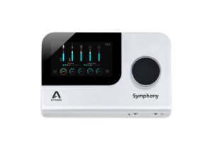 apogee symphony desktop - pro audio interface with touch-screen display, headphone amp with phantom power for recording, live-stream & podcast, works with mac, pc, iphone, and ipad