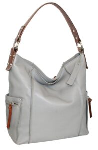 alberta leather hobo (stone)