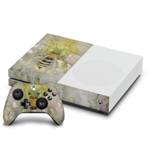 head case designs officially licensed stephanie law bee art mix vinyl sticker gaming skin decal cover compatible with xbox one s console and controller bundle