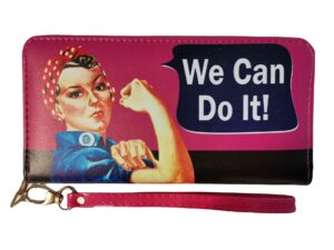 midsouth products rosie the riveter zipper wallet - we can do it