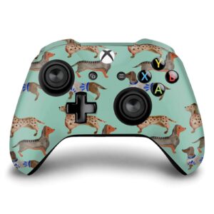 head case designs officially licensed cat coquillette dachshunds art mix vinyl sticker gaming skin decal cover compatible with xbox one s/x controller