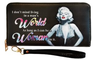 midsouth products norma jeane as marilyn wallet with zipper- women's world