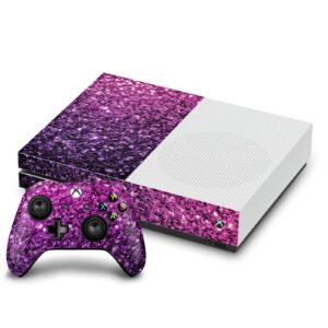 head case designs officially licensed pldesign purple pink art mix vinyl sticker gaming skin decal cover compatible with xbox one s console and controller bundle