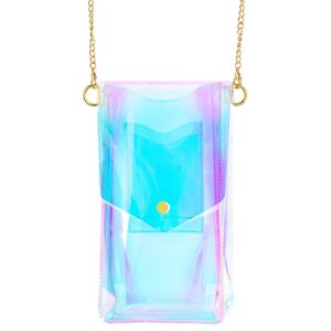 lumee crossbody tech bag - touch screen friendly - holographic