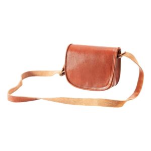 jerusalem sandals small leather crossbody purse - brown