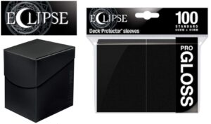 ultra pro eclipse pro 100+ deck box and glossy sleeves black