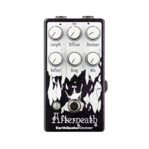 earthquaker devices afterneath v3 enhanced otherworldly reverberation machine, purple sparkle and white (gear hero exclusive)