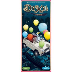 dixit mirrors board game expansion - unveil a fantastical reflection of society! creative storytelling game, family game for kids & adults, ages 8+, 3-6 players, 30 min playtime, made by libellud