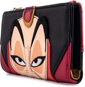 loungefly disney aladdin jafar cosplay faux leather flap wallet