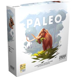 paleo board game - a cooperative paleolithic adventure for strategy enthusiasts! cooperative game, fun family game for kids & adults, ages 10+, 2-4 players, 45-60 minute playtime, made by z-man games