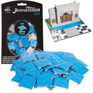 monster protectors adventure terrain- 50 piece water tile expansion pack- hand-painted ¬ tile set- easy snap creates amazing tabletop terrain in minute- customize dungeons your way