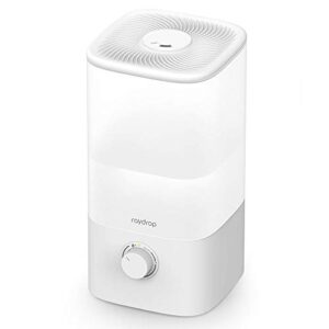 raydrop cool mist humidifier, 2.5l essential oil diffuser for bedroom nursery,home and office, adjustable mist,auto shut-off, easy to clean,dial knob