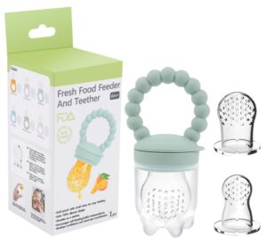 baby fruit food feeder pacifier teether for babies 4 m+,milk frozen set,2in1 teether toy made of soft silicone,feeder for infant safely self feeding,bpa-free