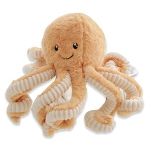 oukeyi 15.7 inches plush cute octopus soft toy stuffed marine animal for home decor christmas birthday gifts(brown)