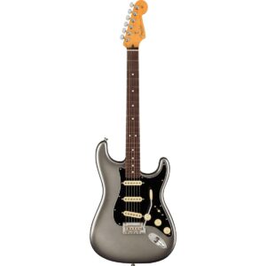 fender 6 string solid-body electric guitar, right, mercury (0113900755)