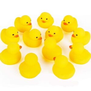 ahua bath duck toys 20 pcs mini rubber ducks squeak and float ducks baby shower toy for toddlers boys girls over 3 months(1.8'')