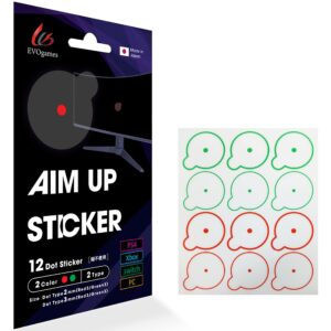 evogames aim up sticker made in japan 4 types 12 sheets set glue-free fps target sticker always aiming tps fps sticker for ps5 ps4 switch xbox pcgame