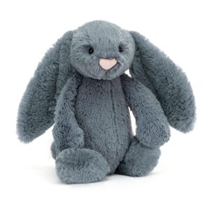 jellycat bashful dusky blue bunny stuffed animal, medium