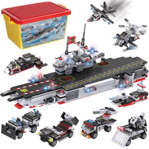 570 pcs robots building for kids - build a robot construction bricks mecha assembly toys vehicle sets compatible with lego, gift for boys girls 6-12