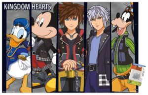 trends international disney kingdom hearts 3 - group wall poster with push pins