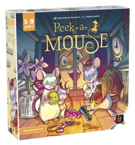 gigamic peek-a-mouse | cooperative game for kids and families | ages 5+ | 2 to 6 players | 20 minutes