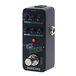 sonicake delay reverb pedal sonic ambience multi mode tap tempo delay and reverb guitar bass effects pedal