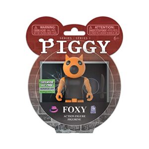 piggy action figure - foxy articulated buildable action figure toy, series 1 collectible