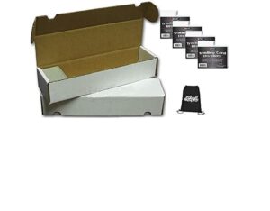 baseball card storage box, 10 count - store up to 8000 trading cards, with 40 dividers