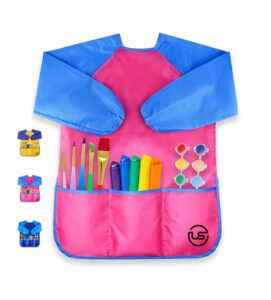 ultimate stationery smocks for kids, art smock, waterproof kids art smock, toddler art smock, pink smock children and kids smock, toddler smock, toddler paint smock, kids apron for painting