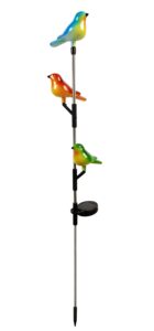 elfengarden solar lights outdoor garden decor pile lamp, outdoor solar garden decorative stakes led light with 3 color bird for patio yard pathway, solar powered waterproof