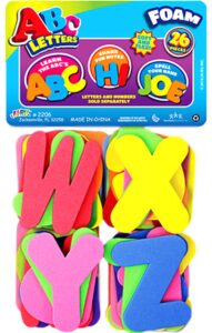 non-toxic abc alphabet foam letters tiles 26 pieces soft foam colorful learning tool for girl boy & toddlers educational game & baby bath toys. party favor baby toys classroom supplies lette-2206-1