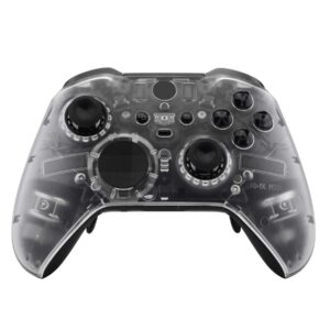 extremerate transparent clear faceplate cover, front housing shell case replacement kit for xbox one elite series 2, xbox elite 2 core controller model 1797 - controller not included