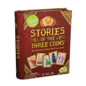 peaceable kingdom stories of the three coins – cooperative storytelling game – use teamwork to win! – great for families with kids ages 6 & up – fun classroom game