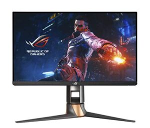 asus rog swift 360hz pg259qnr 24.5” hdr gaming monitor, 1080p full hd, fast ips, 1ms, g-sync, ulmb, nvidia reflex latency analyzer, hdmi displayport usb, desk mount kit, vesa wall mountable, hdr10