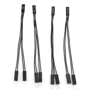 e-outstanding 4pcs 2 pins single female to dual male jumper splitter for pc motherboard power light-emitting diode switch reset hdd hard drive