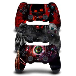 fottcz [3pcs] vinyl skin for playstation 4 controller cover decal sticker - 3pcs. comb j