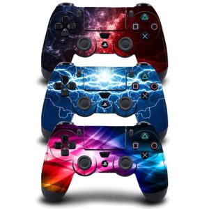 fottcz [3pcs] vinyl skin for playstation 4 controller cover decal sticker - 3pcs. comb g