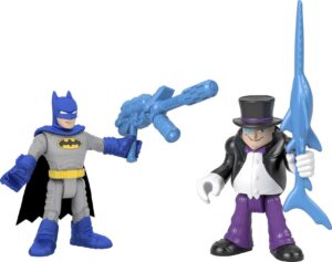 fisher-price imaginext dc super friends batman & the penguin figure set for preschool kids ages 3 to 8 years