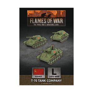 flames of war late war: soviet t-70 tank company (sbx68)