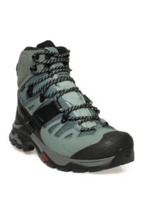 salomon quest 4 gore-tex hiking boots for women, slate/trooper/opal blue, 5.5