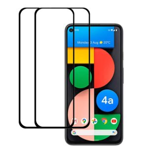 viesup [2 pack high clear anti-sctratch full coverage screen tempered glass for google pixel 4a 5g 6.20 inch